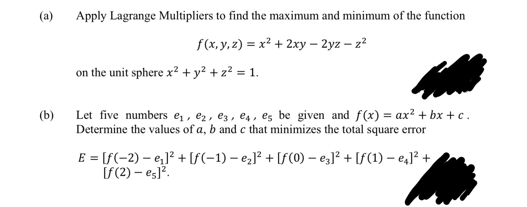 Solved (a) Apply Lagrange Multipliers to find the maximum | Chegg.com