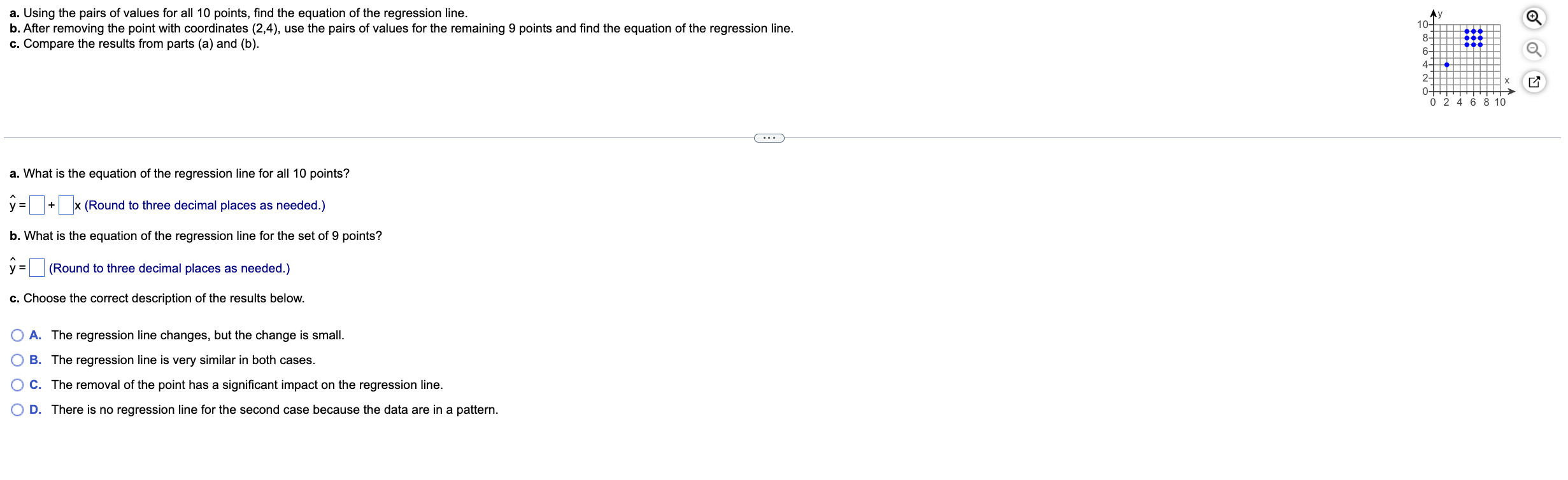 Solved a. ﻿Using the pairs of values for all 10 ﻿points, | Chegg.com