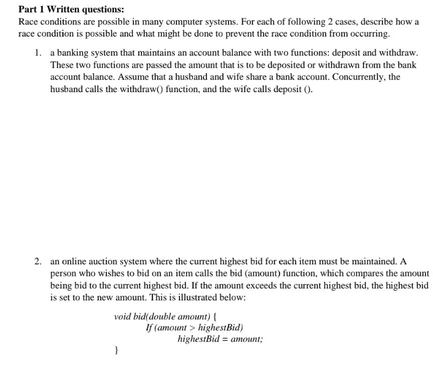 Part 2 Programming task: Write a program in Linux | Chegg.com