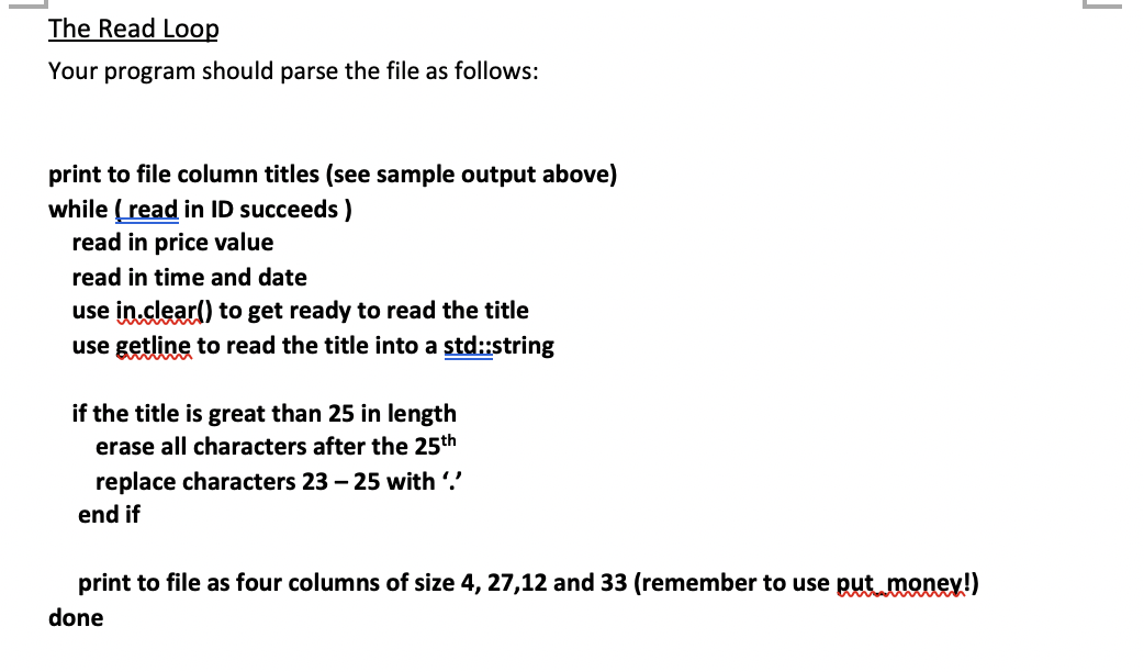 Solved Lab Instructions Create one file, lab8.cpp. This | Chegg.com