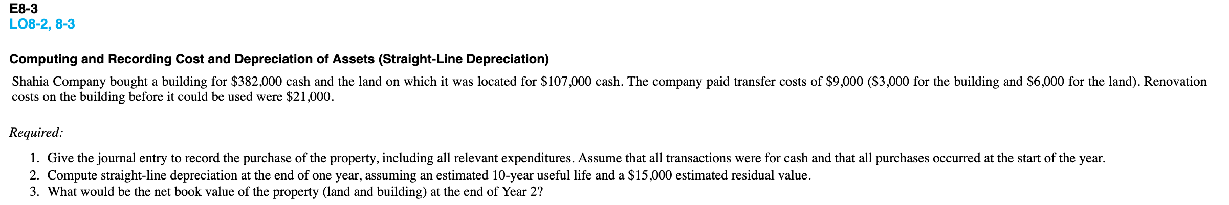 Solved E8-3 LO8-2, 8-3 Computing and Recording Cost and | Chegg.com