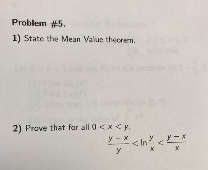 Solved State the Mean Value theorem. Prove that for all 0