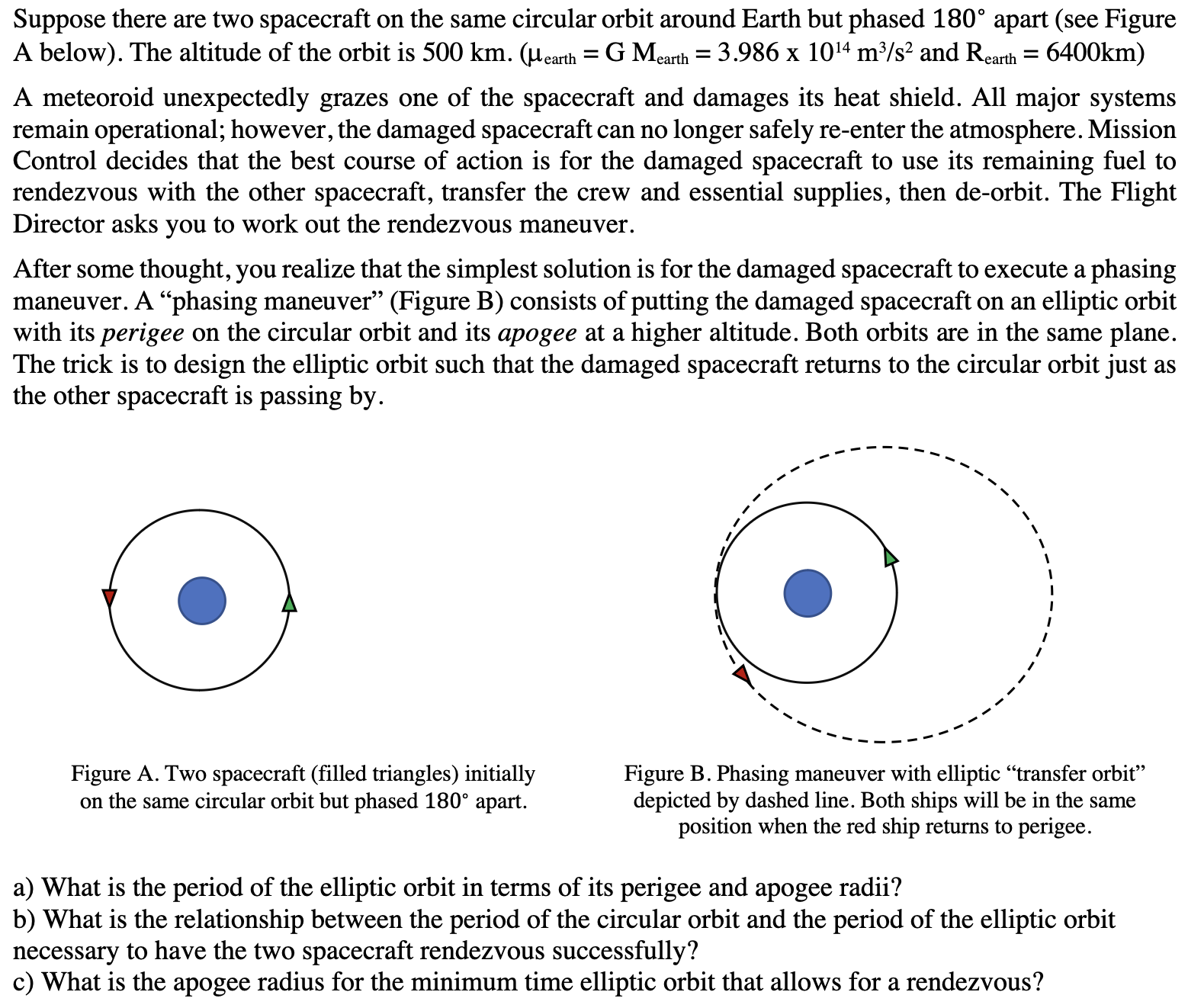 Solved A ﻿what Is The Period Of The Elliptic Orbit In Terms