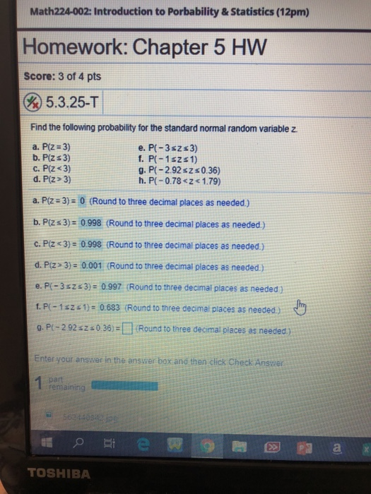 Solved Math224-002: Introduction to Porbability &Statistics | Chegg.com