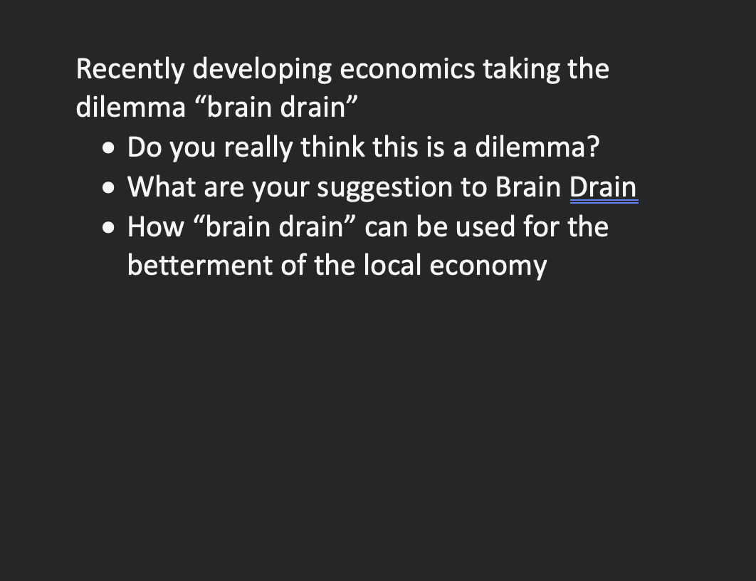 Solved Recently developing economics taking the dilemma | Chegg.com