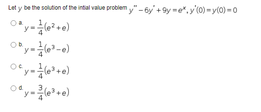 Solved Let y be the solution of the intial value problem | Chegg.com