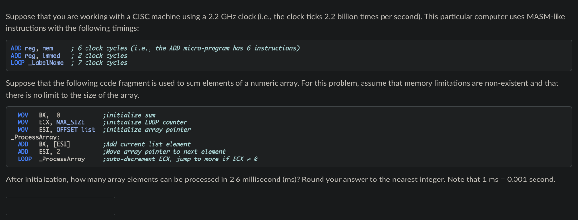 Solved Suppose that you are working with a CISC machine | Chegg.com