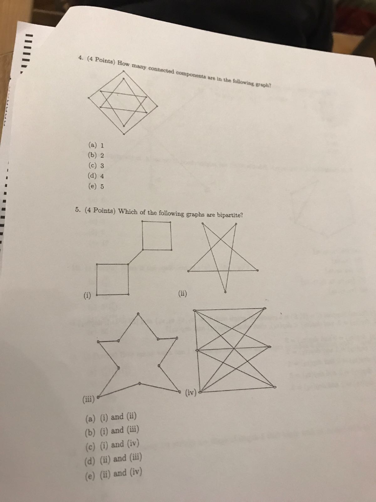 Solved 4. (4 Points) How many connected components are in | Chegg.com