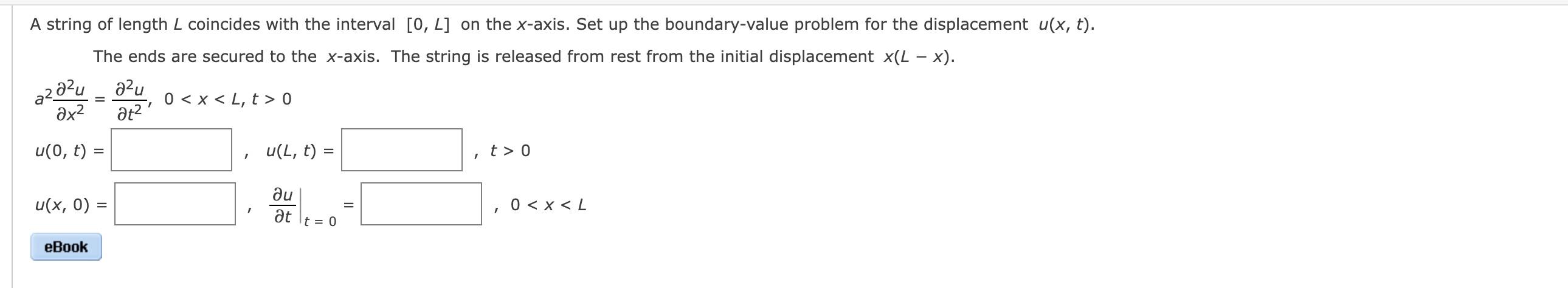 Solved A string of length L coincides with the interval | Chegg.com