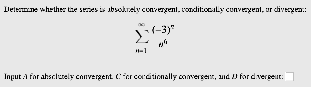 Solved Determine whether the series is absolutely | Chegg.com