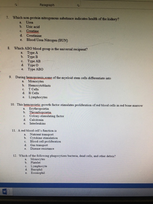 Solved Paragraph T. Which non-protein nitrogenous substance | Chegg.com