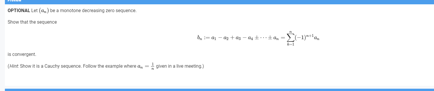 Solved Let (an) be a bounded sequence. Recall the | Chegg.com