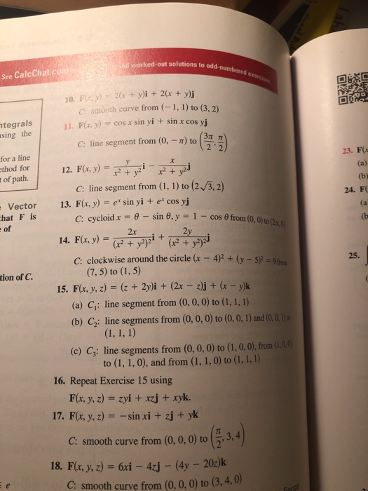 Solved worked-out solutions to odd-numbe See CalcChat.co C: | Chegg.com