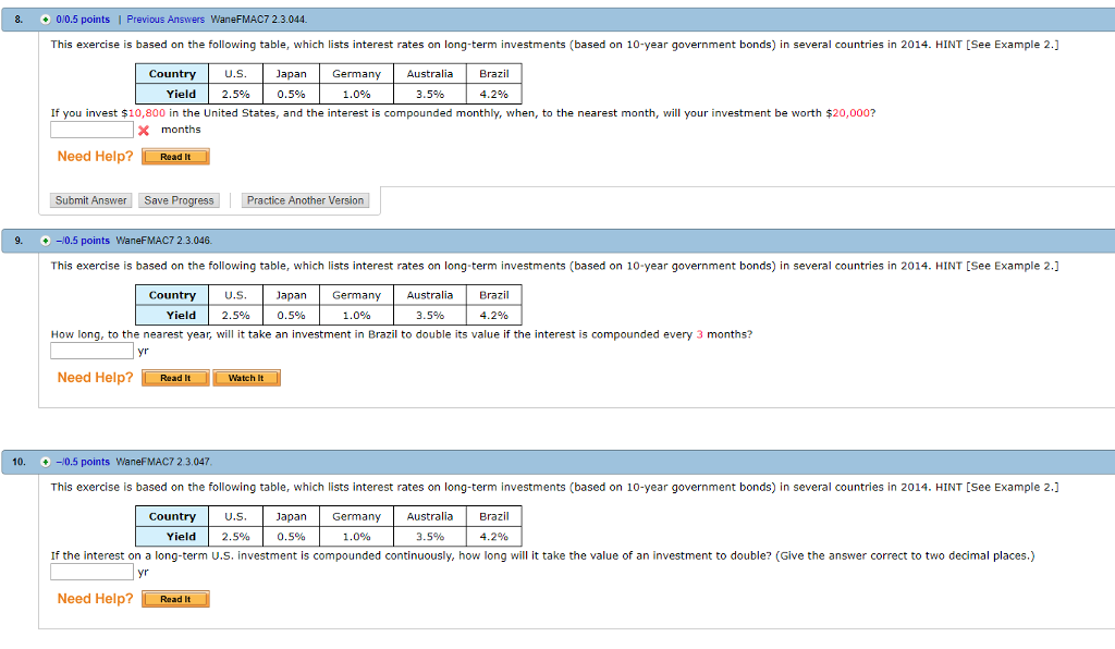 Solved 8. 0.0.5 points | Previous Answers WaneFMAC7 2.3.044. | Chegg.com