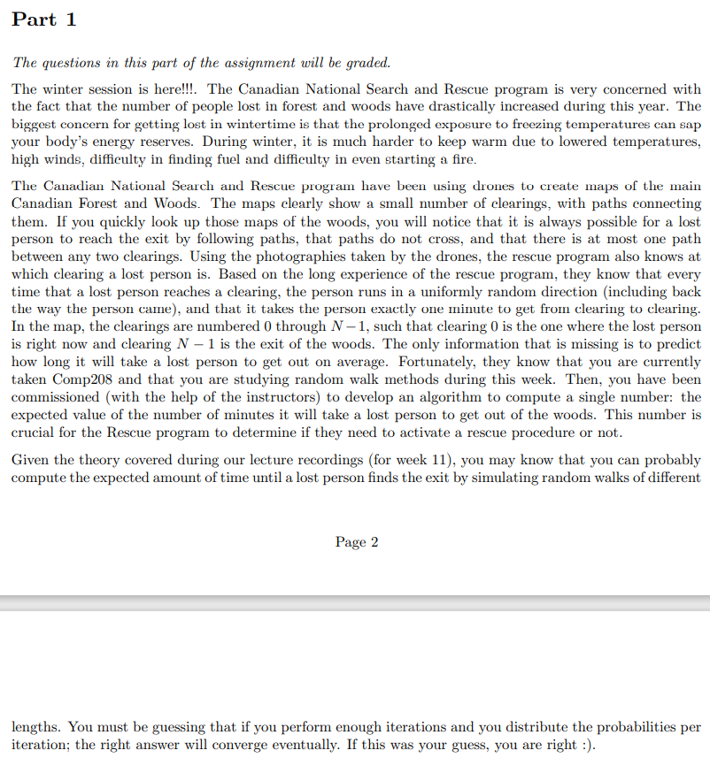 Part 1 The questions in this part of the assignment | Chegg.com