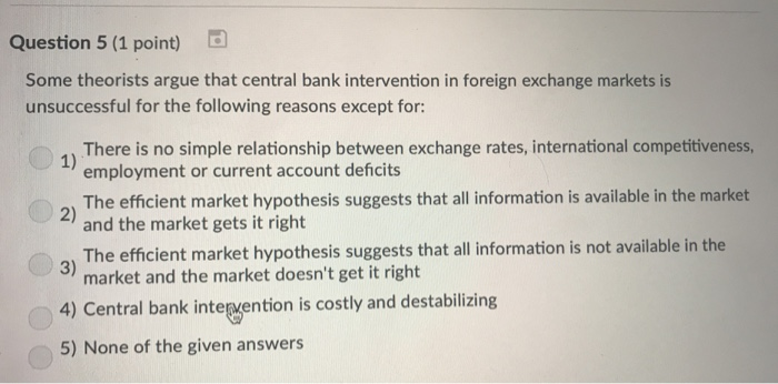 Solved Question 5 (1 point) Some theorists argue that | Chegg.com