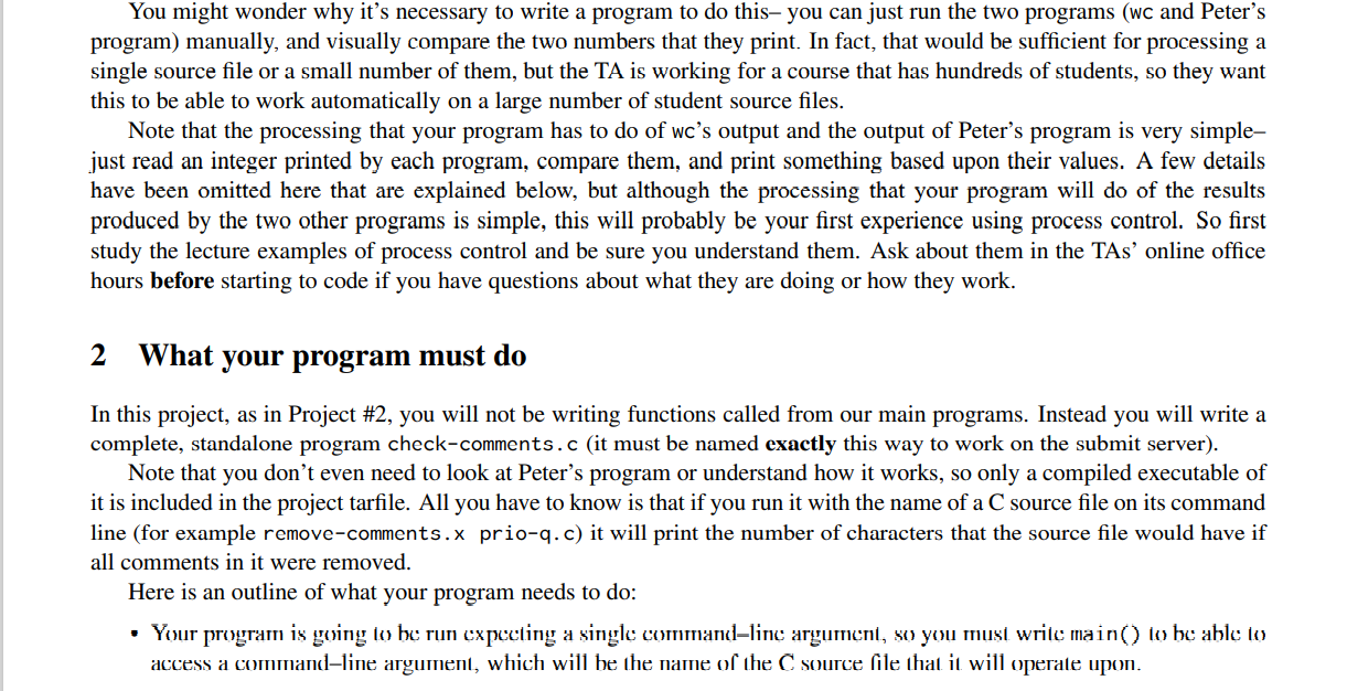 In this project you will write a simple program using | Chegg.com