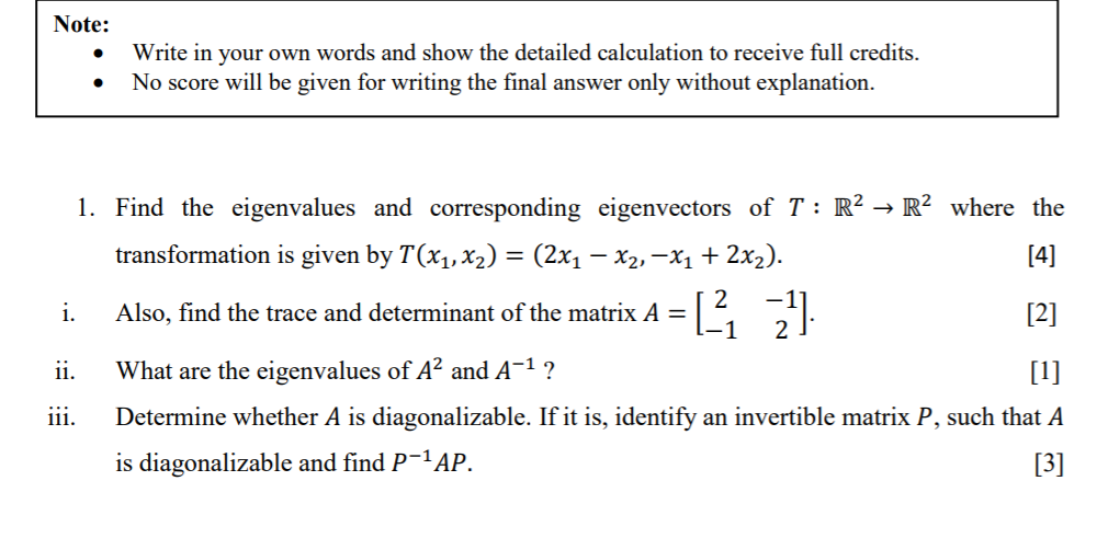 Solved Note: Write in your own words and show the detailed | Chegg.com
