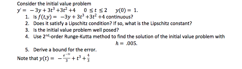 Solved Consider the initial value problem | Chegg.com