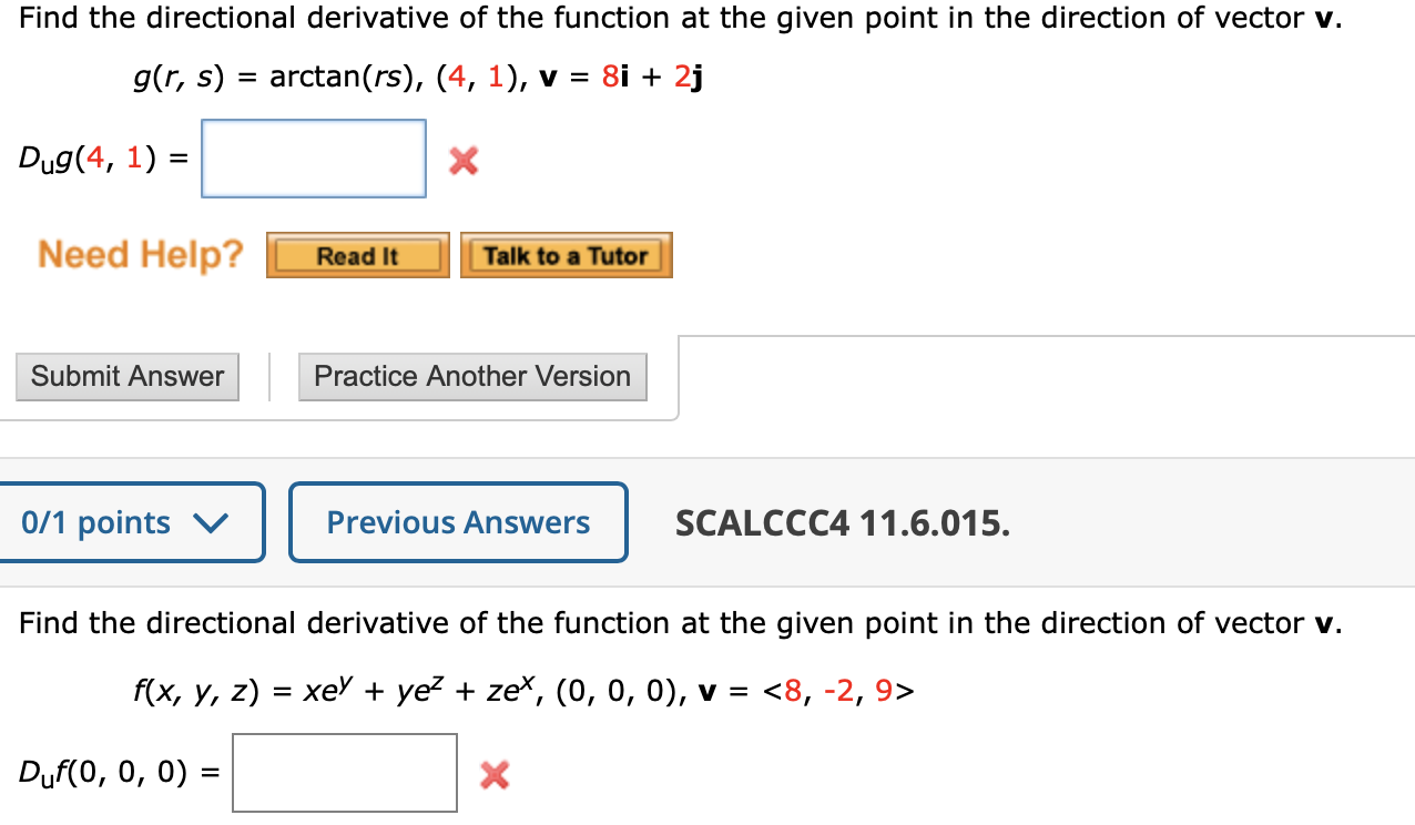 Find the directional derivative of the function at | Chegg.com