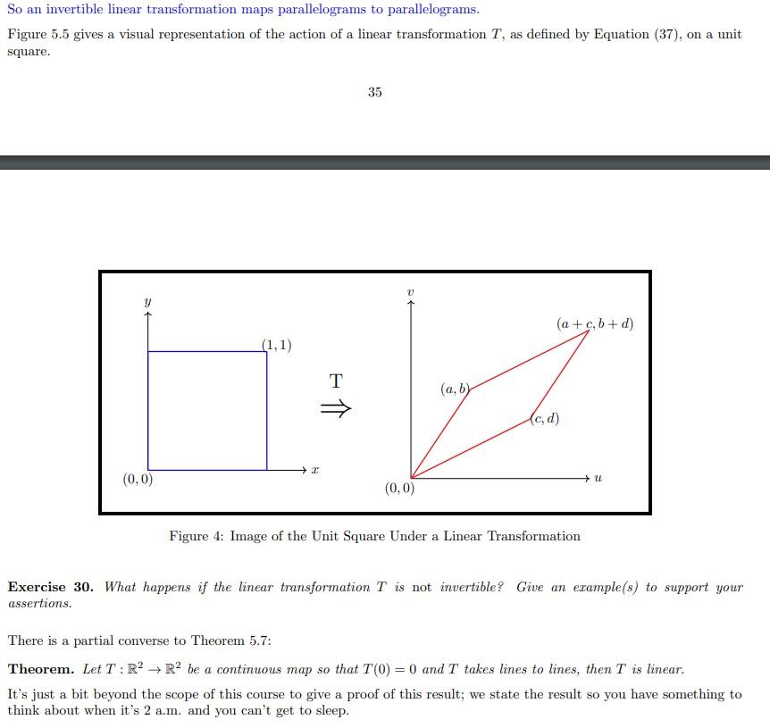 Solved So an invertible linear transformation maps | Chegg.com