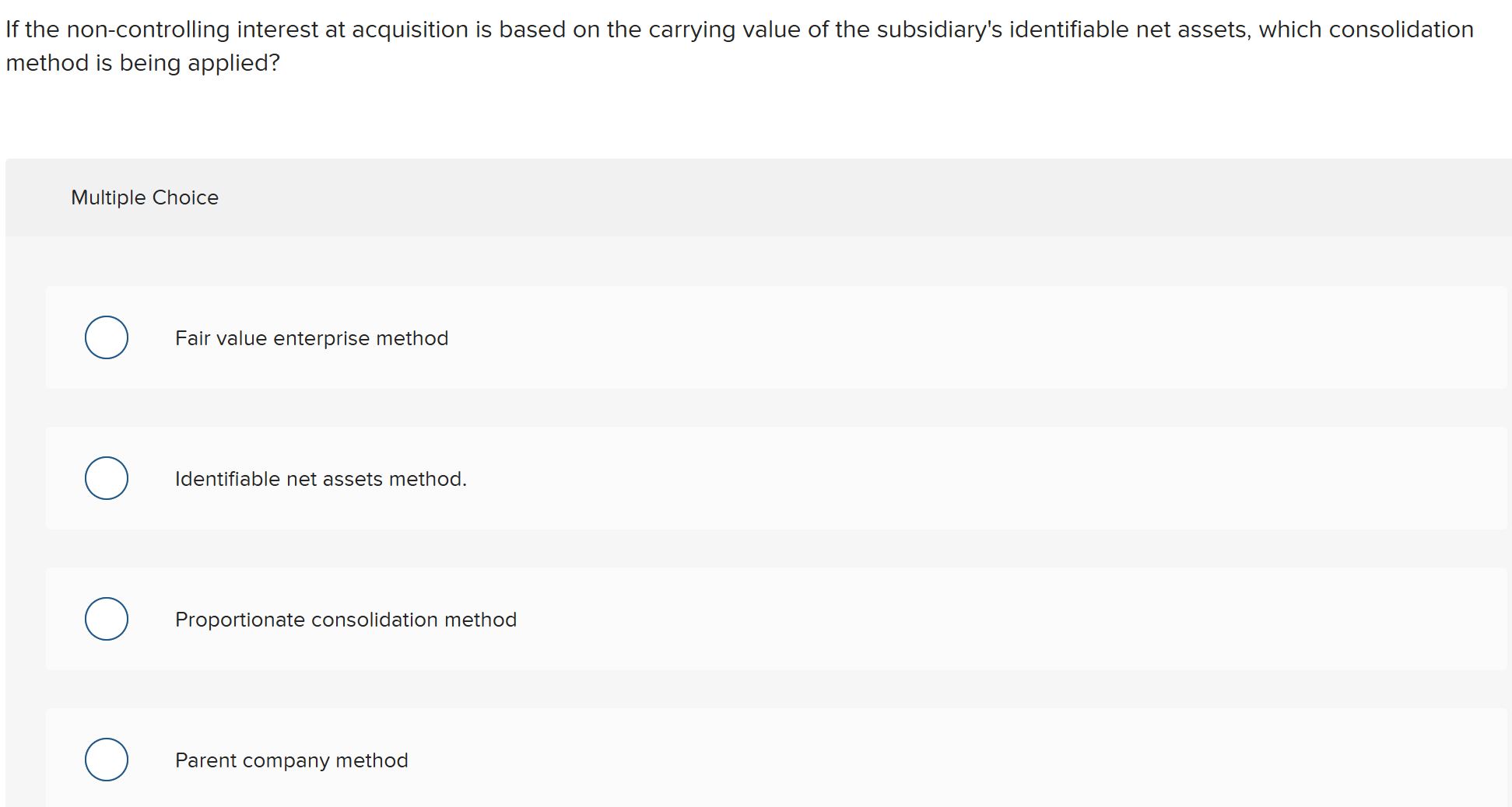 Solved If the non-controlling interest at acquisition is | Chegg.com