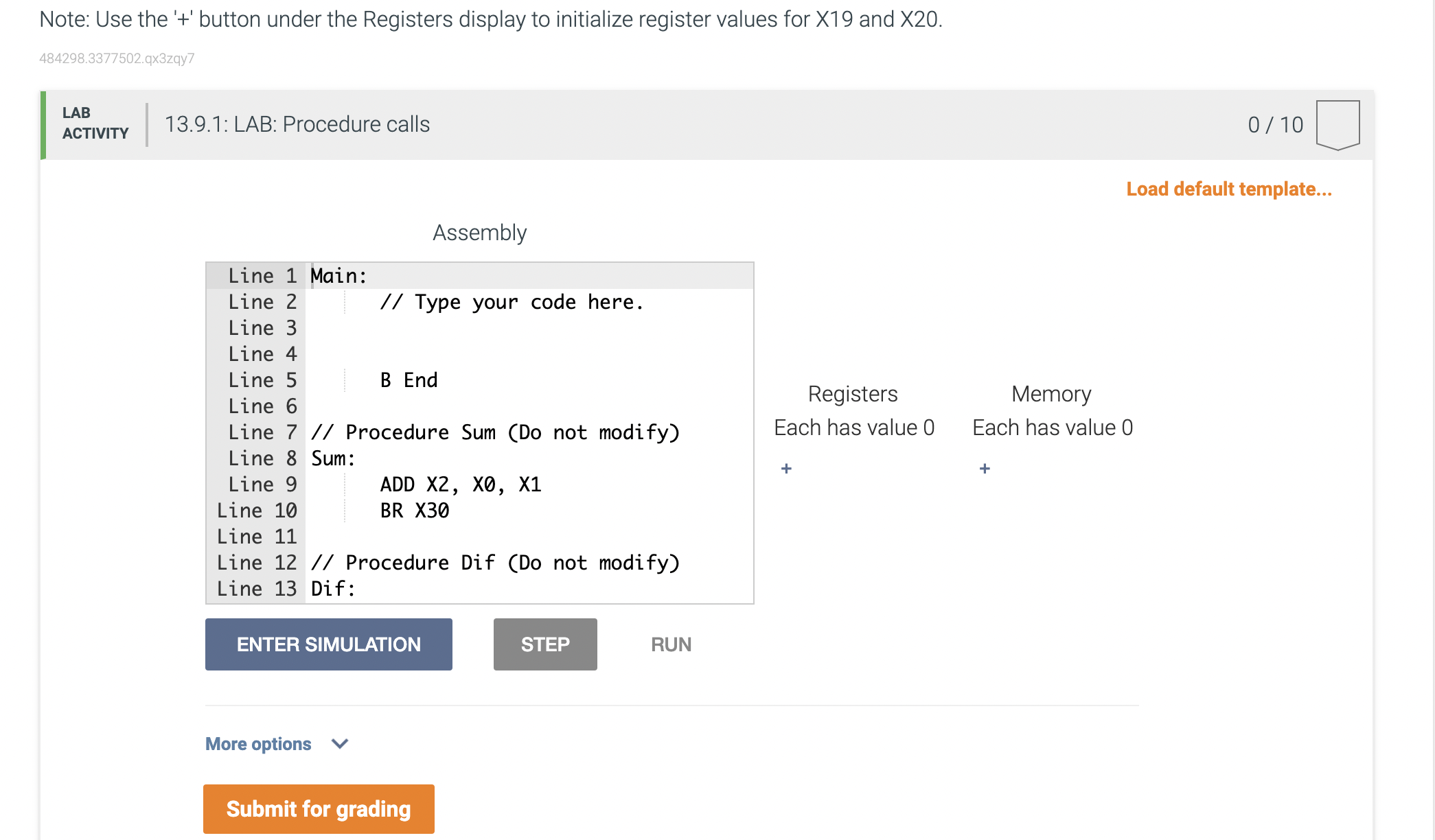 I3.9 LAB: Procedure calls Given the following C | Chegg.com