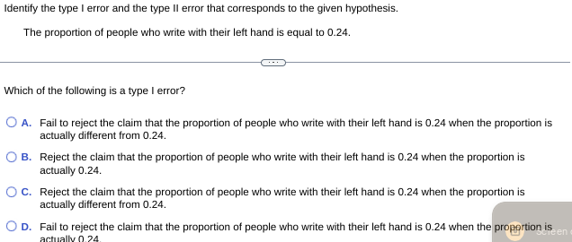 Solved Identify the type I error and the type II error that | Chegg.com