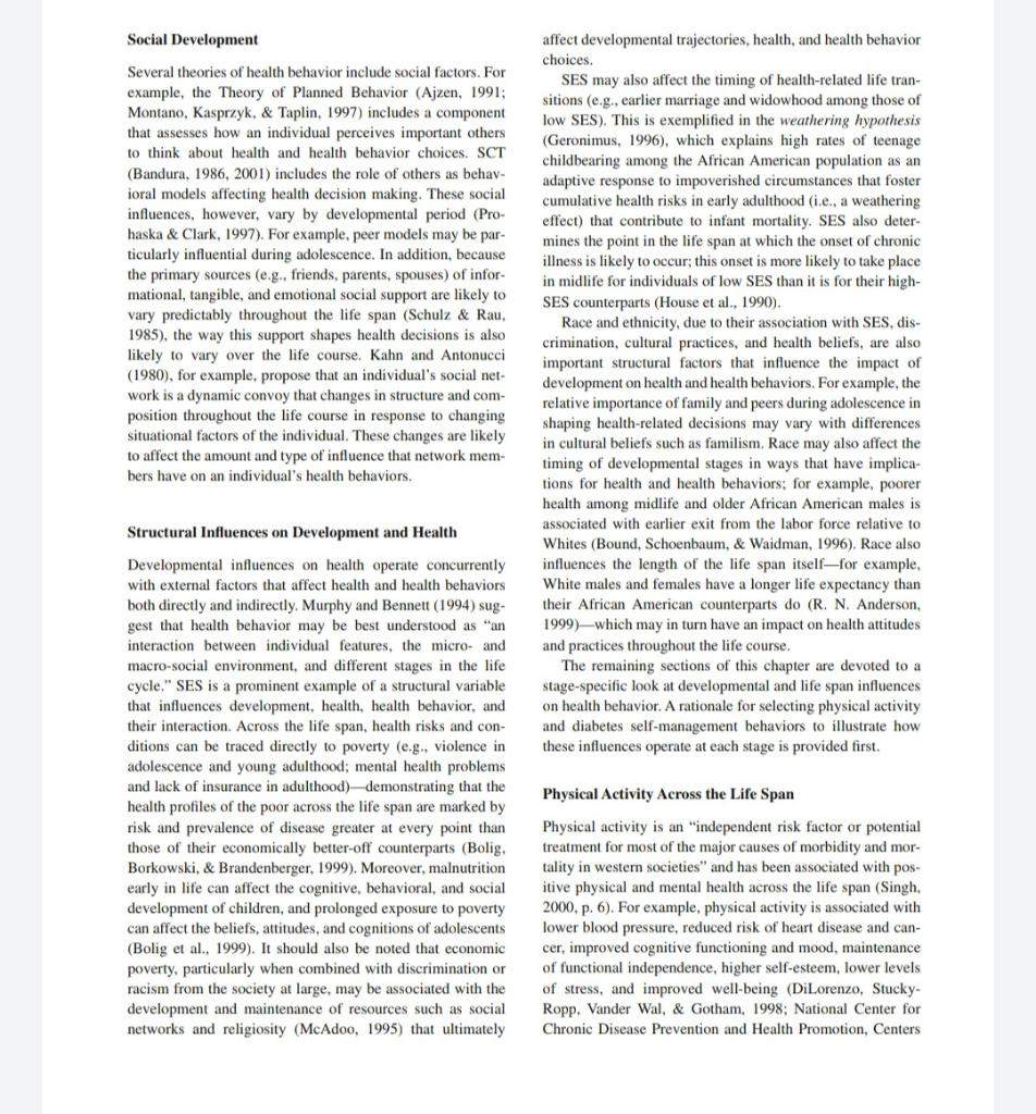 Solved Social Development affect developmental trajectories, | Chegg.com