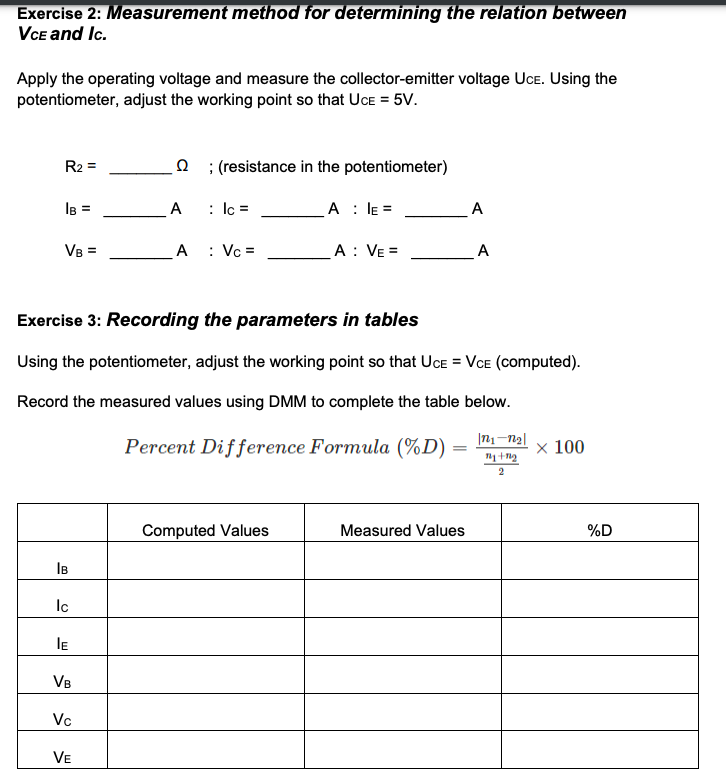 Solved DC Biasing of BJT Objectives: - Setting of the | Chegg.com