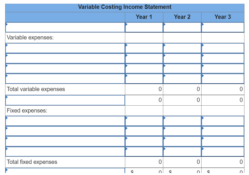 Solved 1. Assume the company uses variable costing and a | Chegg.com Solved 1. Assume the company uses variable costing and a | Chegg.com