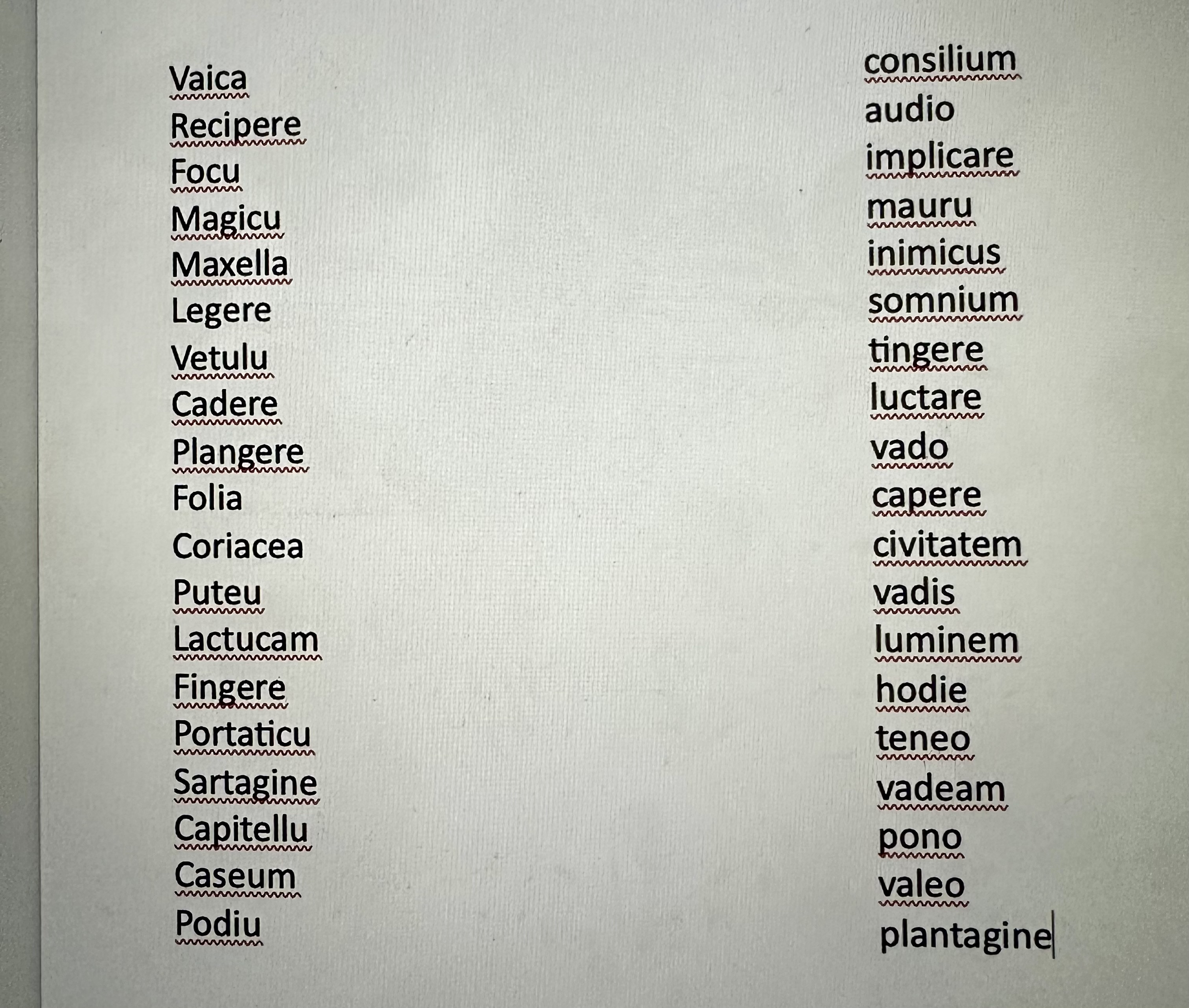 Translate this Latin words to Spanish. Transformation | Chegg.com