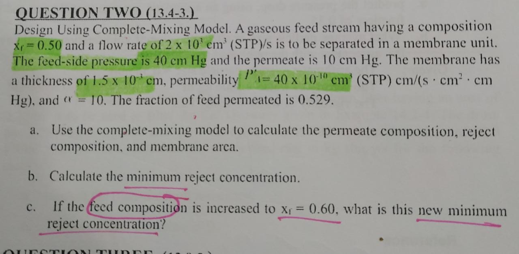 Solved QUESTION TWO (13.4-3.) Design Using Complete-Mixing | Chegg.com