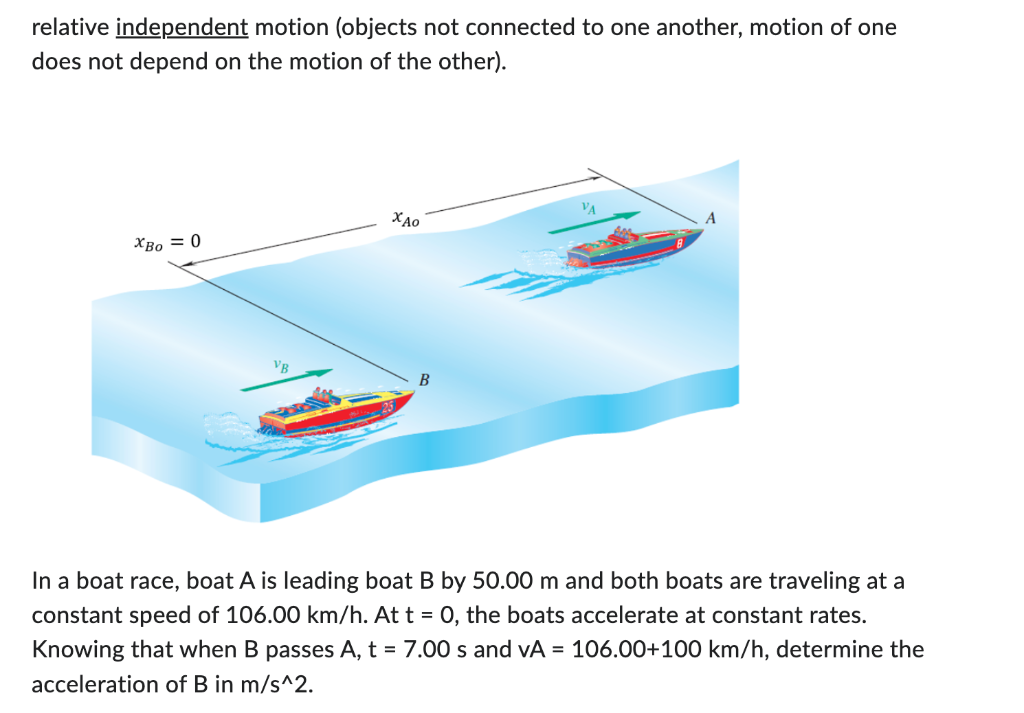 Solved relative independent motion (objects not connected to | Chegg.com