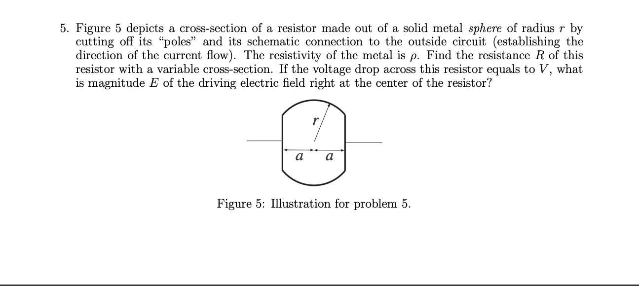 Solved 5. Figure 5 depicts a cross-section of a resistor | Chegg.com