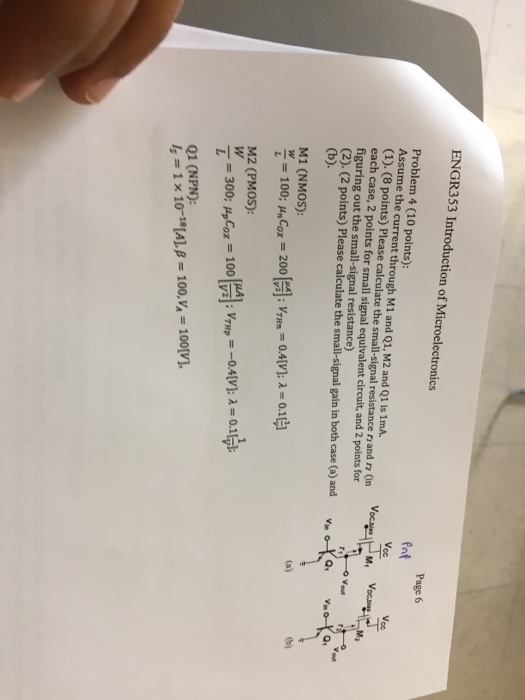 Solved ENGR353 Introduction of Microelectronics Problem 4 | Chegg.com