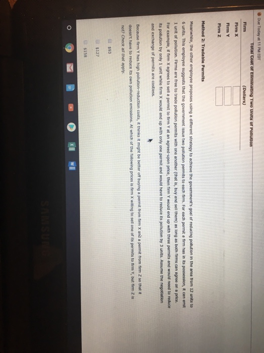 Solved government wants to reduce total pollution in the | Chegg.com