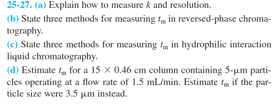 25-27. (a) Explain how to measure k and resolution. | Chegg.com