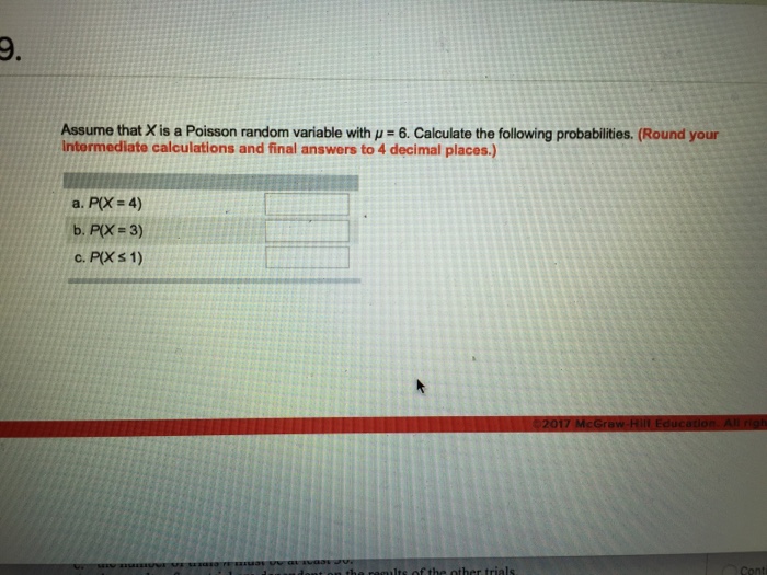 Solved Assume that X is a Poisson random variable with mu = | Chegg.com