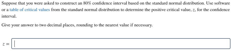 Solved Suppose that you were asked to construct an 80% | Chegg.com Solved Suppose that you were asked to construct an 80% | Chegg.com