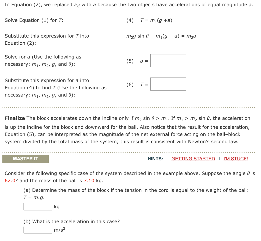Solved Acceleration of Two Objects Connected by a Cord A | Chegg.com