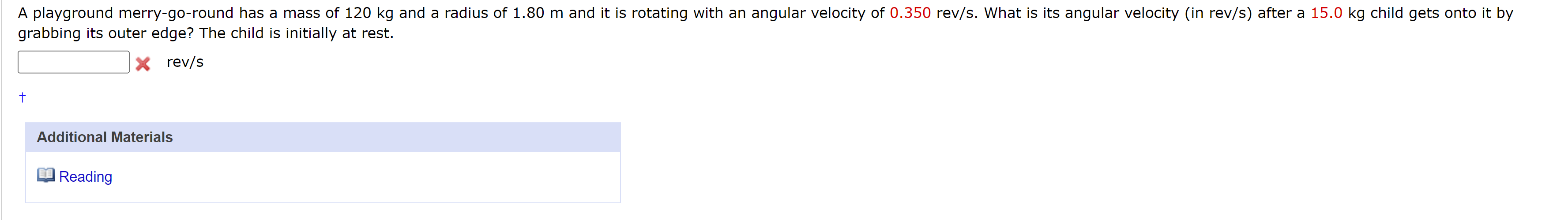 Solved grabbing its outer edge? The child is initially at | Chegg.com