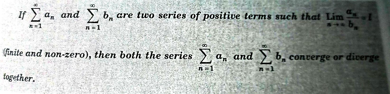 Solved 00 If an and į b, are two series of positive terms | Chegg.com