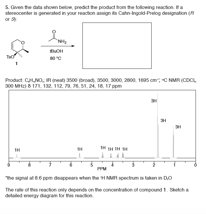 Solved 4. Given its 'H and 13C NMR spectra, predict the | Chegg.com