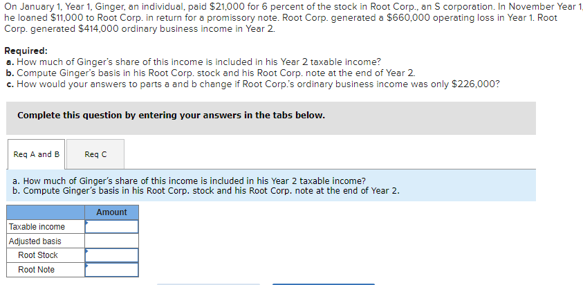 Solved On January 1, Year 1, Ginger, an individual, paid | Chegg.com