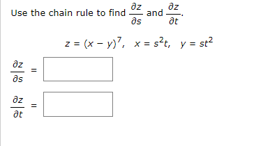 Solved Use the chain rule to find ∂s∂z and ∂t∂z. | Chegg.com