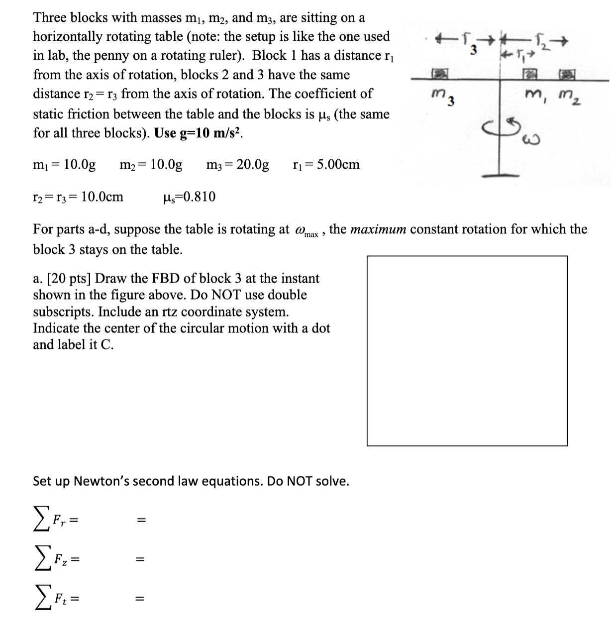 Solved by an EXPERT Three blocks with masses m1,m2, ﻿and m3, ﻿are sitting | Chegg.com
