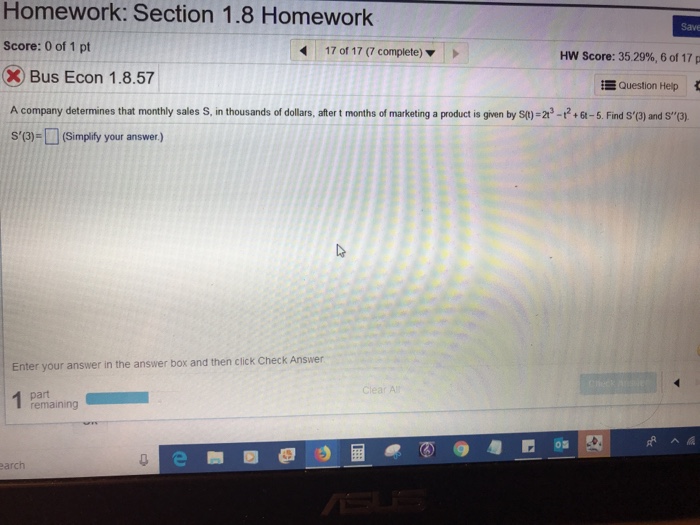 Solved Homework Section 1 8 Homework Save Score 0 Of 1 Pt