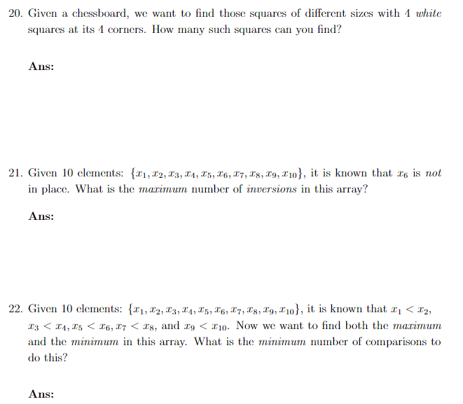 Solved 18. Which of the following growth functions has the | Chegg.com