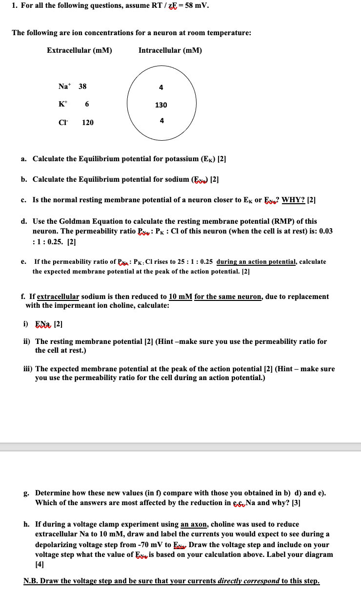 1. For all the following questions, assume | Chegg.com